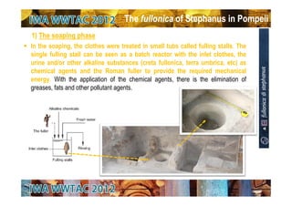 Water and wastewater management in the treatment process of a Roman ...