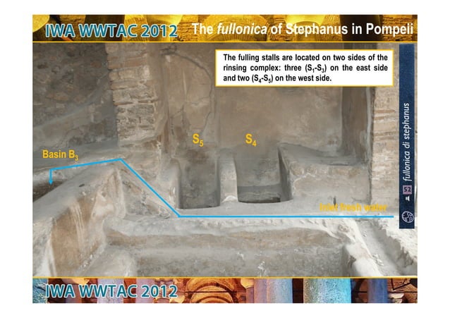 Water and wastewater management in the treatment process of a Roman ...