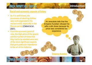 Water and wastewater management in the treatment process of a Roman ...