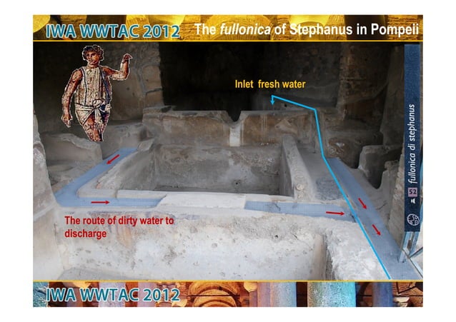 Water and wastewater management in the treatment process of a Roman ...