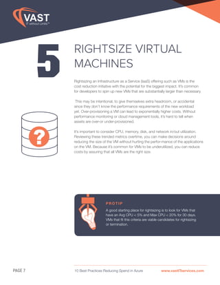 10 Best Practices for Reducing Spend in Azure | PDF | Cloud Computing | Internet