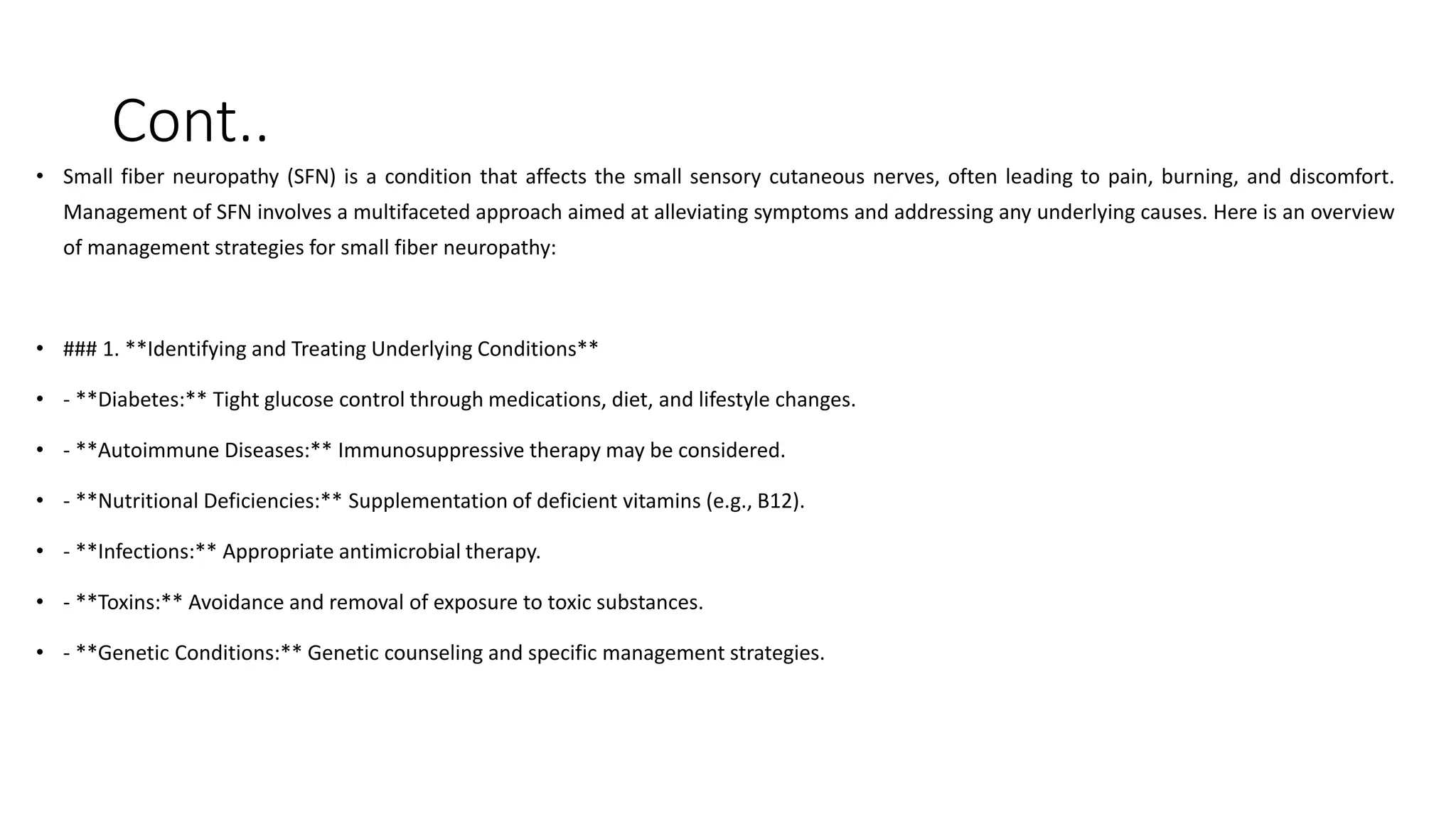Mnaagement of sfn small fiber neuropathy.pptx
