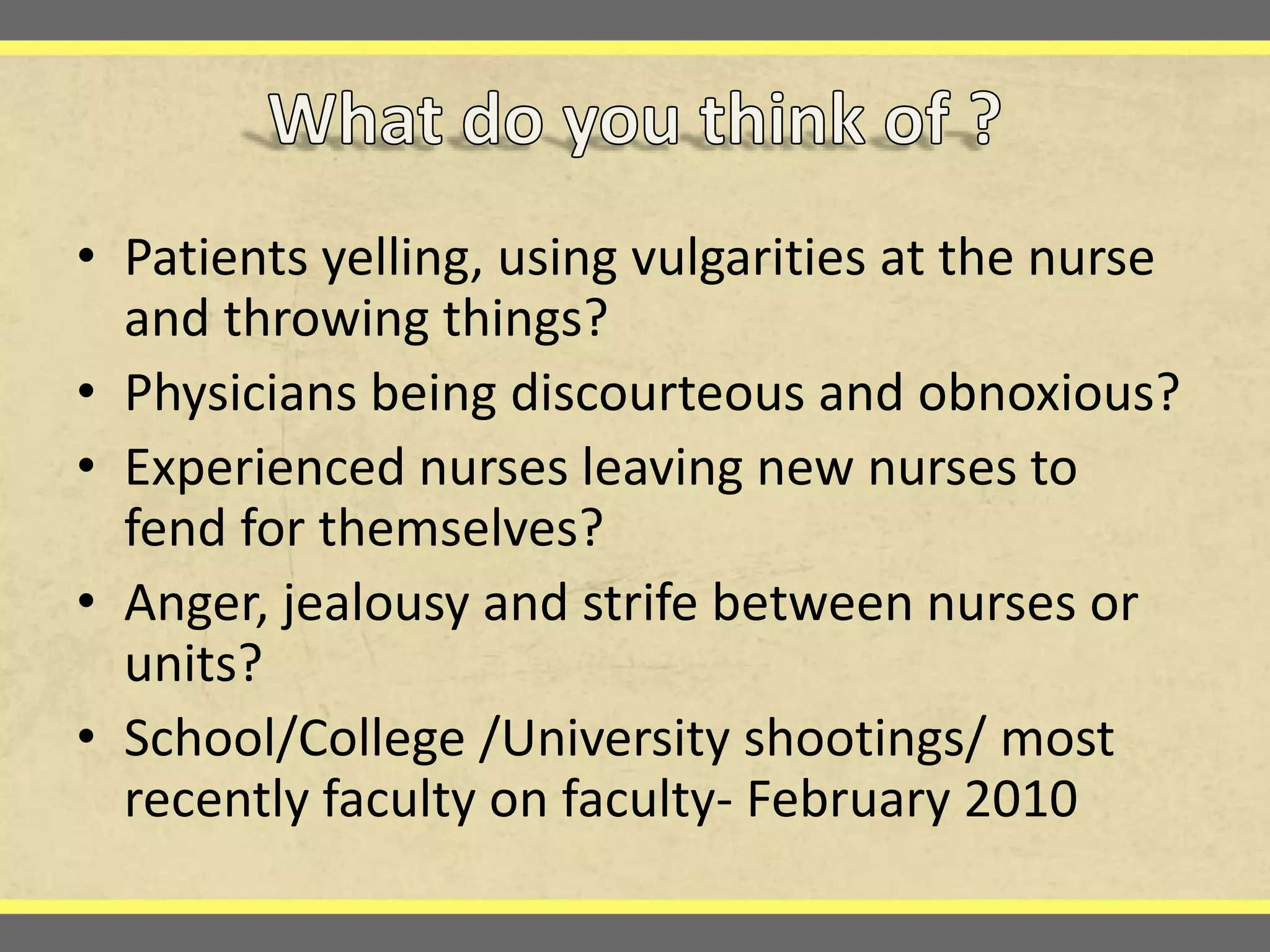 Incivility in Nursing | PPTX
