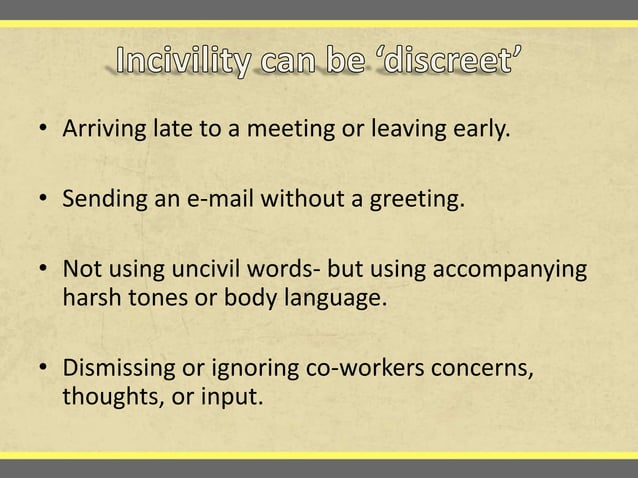 Incivility in Nursing | PPTX
