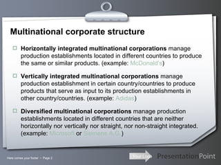 multinationals | PPT | Large Business | Business