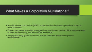 Multinational comanies | PPT