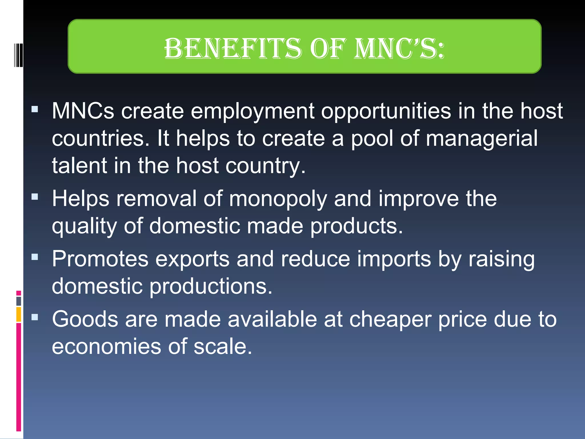MNC'S Lead to Uneven Development_Against | PPT