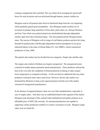 Successful Bakery Retailing – Case of Monginis in Kolkata | DOC