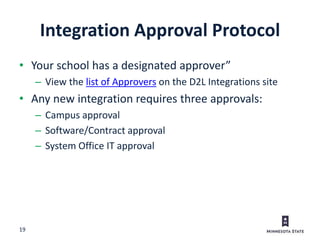 D2L Brightspace Vendor Integrations: Technology and Terminology | PPTX