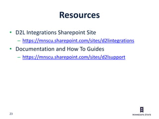D2L Brightspace Vendor Integrations: Technology and Terminology | PPTX