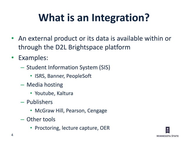 D2L Brightspace Vendor Integrations: Technology and Terminology | PPTX