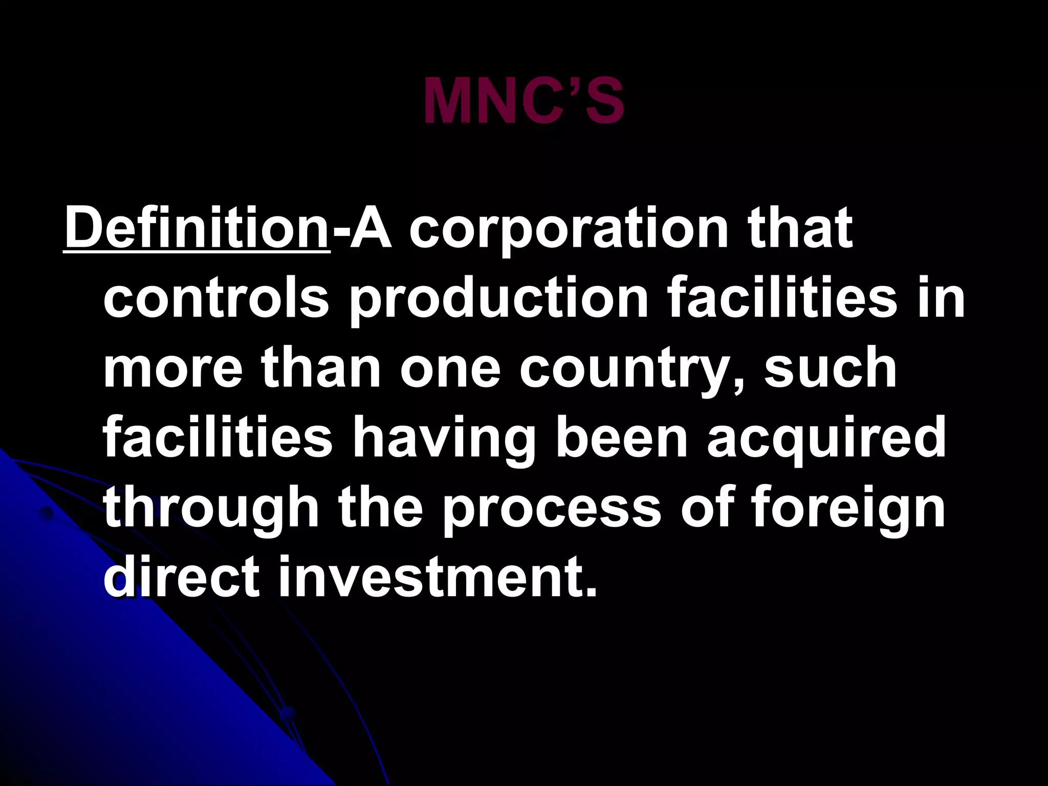 presentation on multinational corporation | PPT