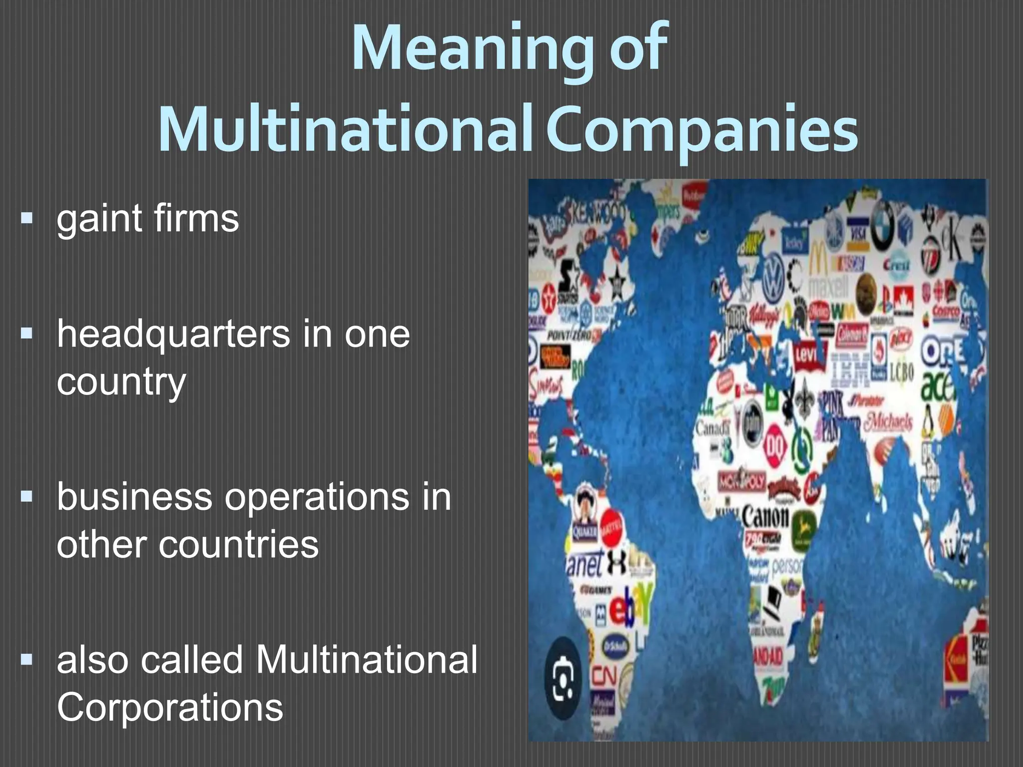 Multinational Corporations (MNC's) .pptx