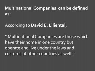 Multinational Corporations (MNC's) .pptx