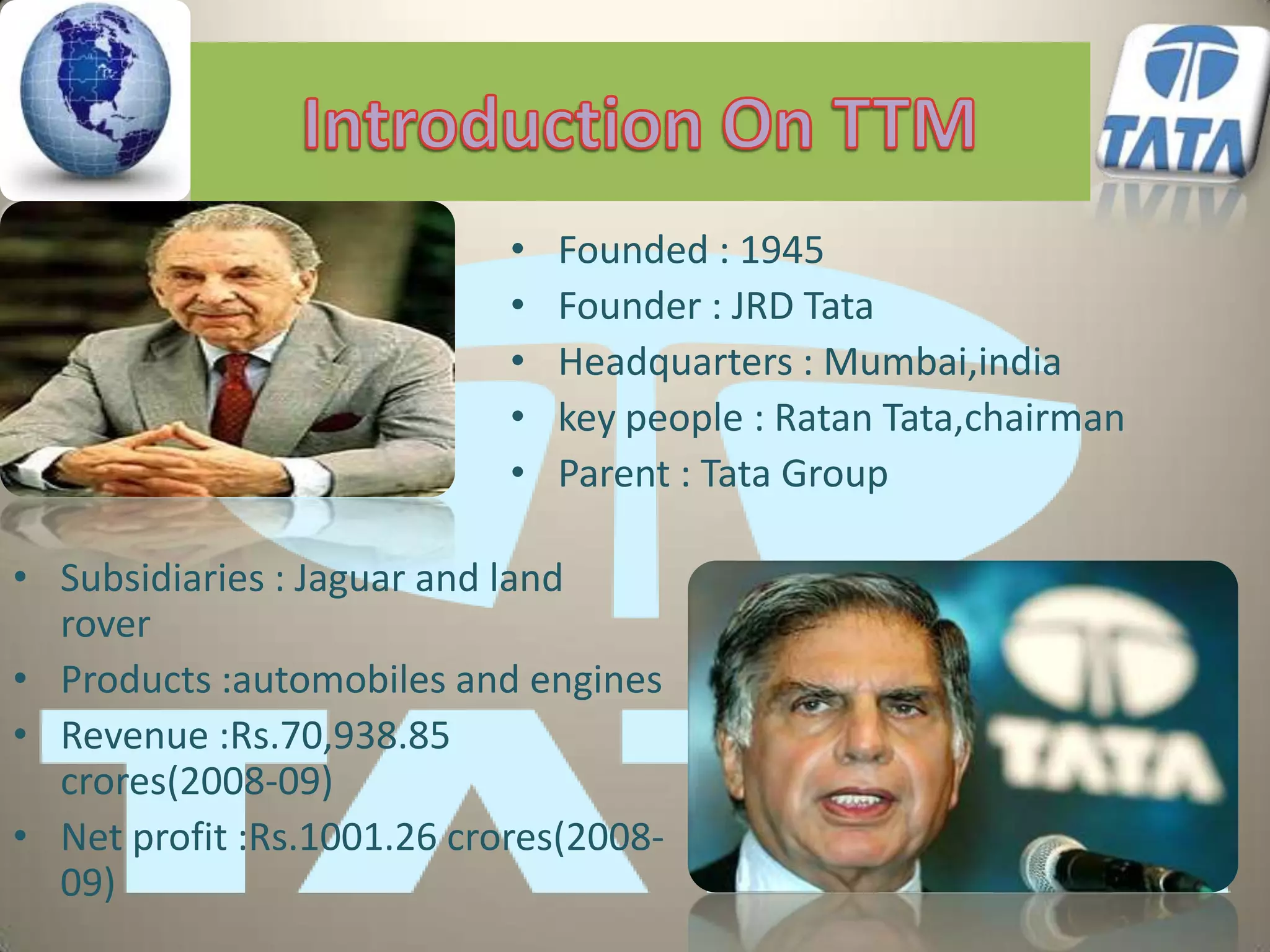 Mnc, tata motors ppt | PPTX | Automotive Industry | Industries