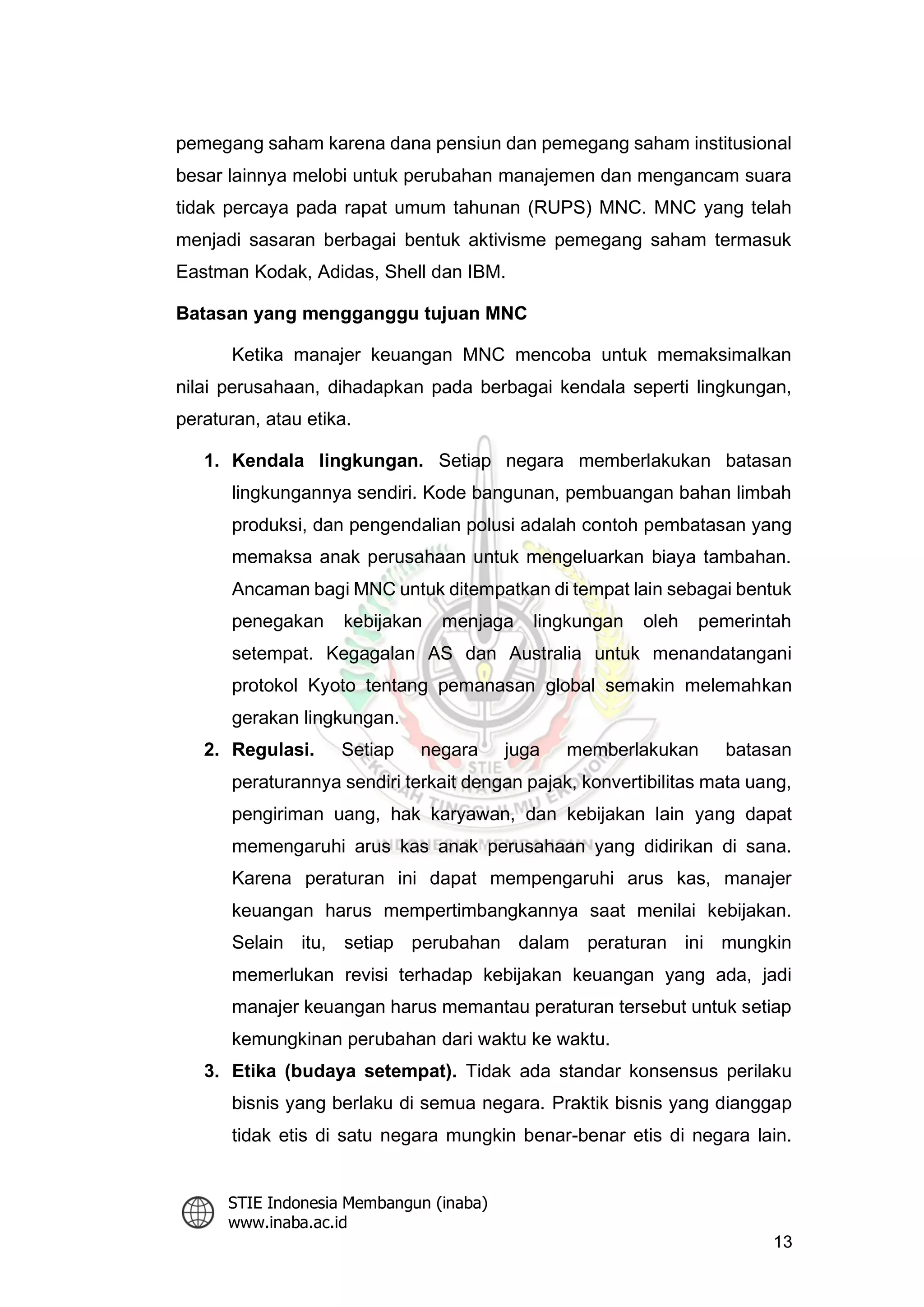 Mnd001 manajemen keuangan internasional-modul-sesi 1 | PDF