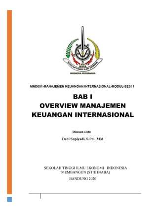 Mnd001 manajemen keuangan internasional-modul-sesi 1 | PDF