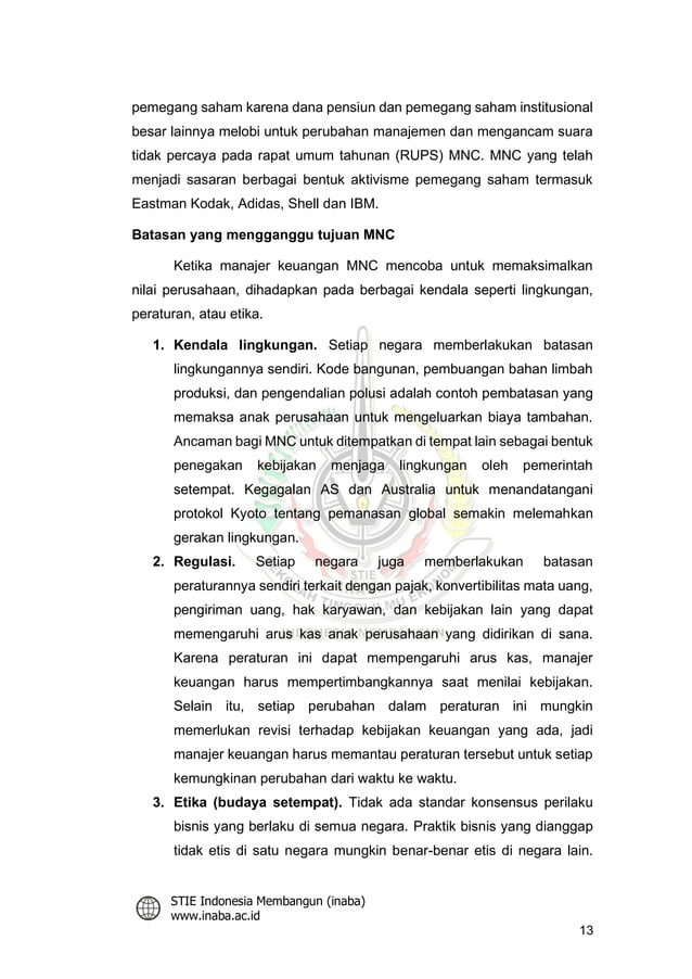 Mnd001 manajemen keuangan internasional-modul-sesi 1 | PDF