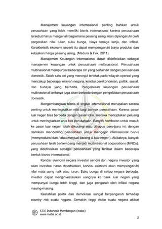 Mnd001 manajemen keuangan internasional-modul-sesi 1 | PDF