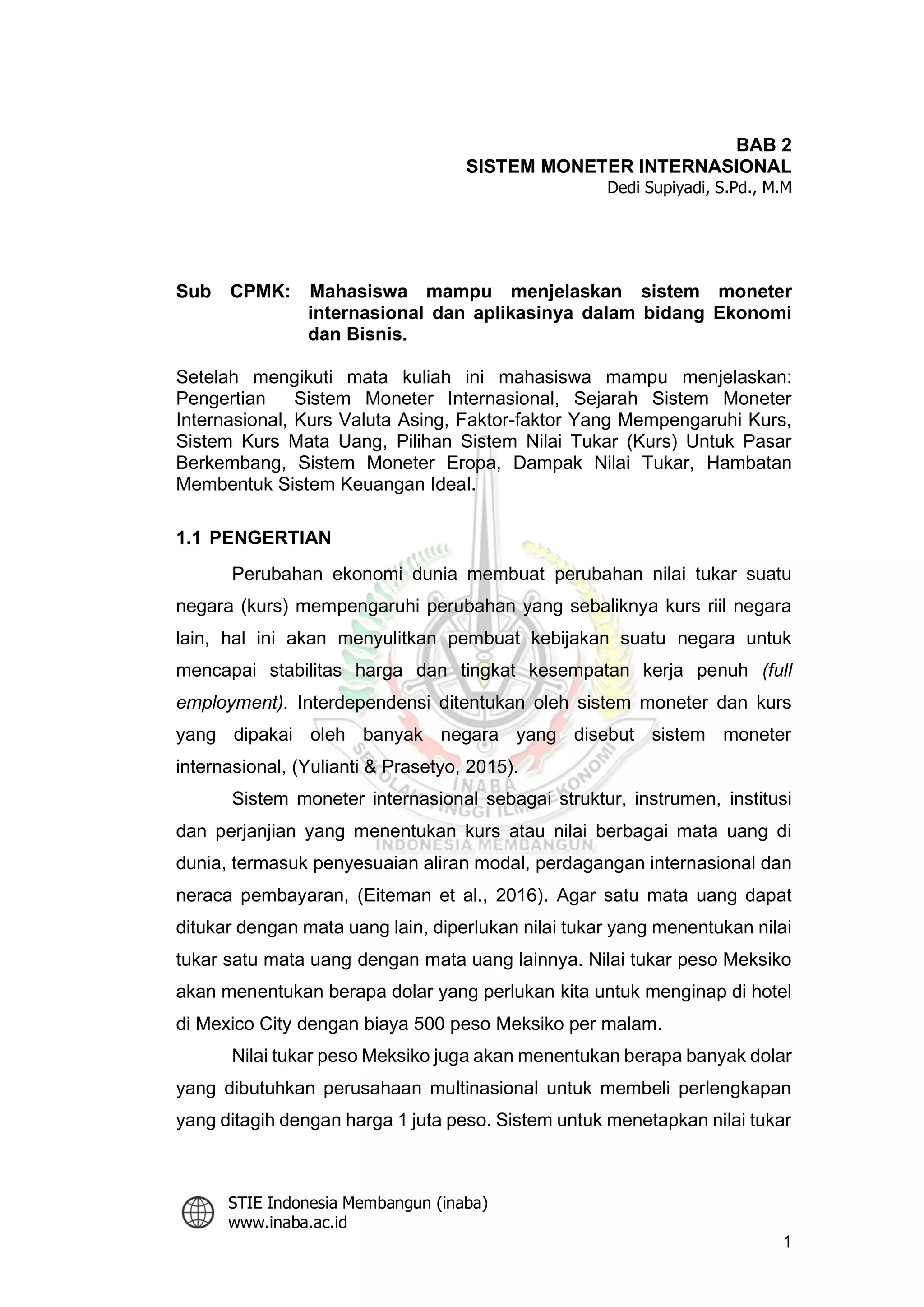 Mnd001 manajemen keuangan internasional-modul-sesi 2 | PDF