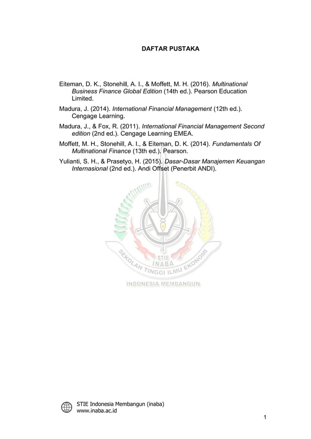 Mnd001 manajemen keuangan internasional-modul-sesi 5 | PDF