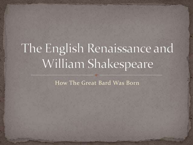 Mnd the english renaissance and william shakespeare | PPTX ...