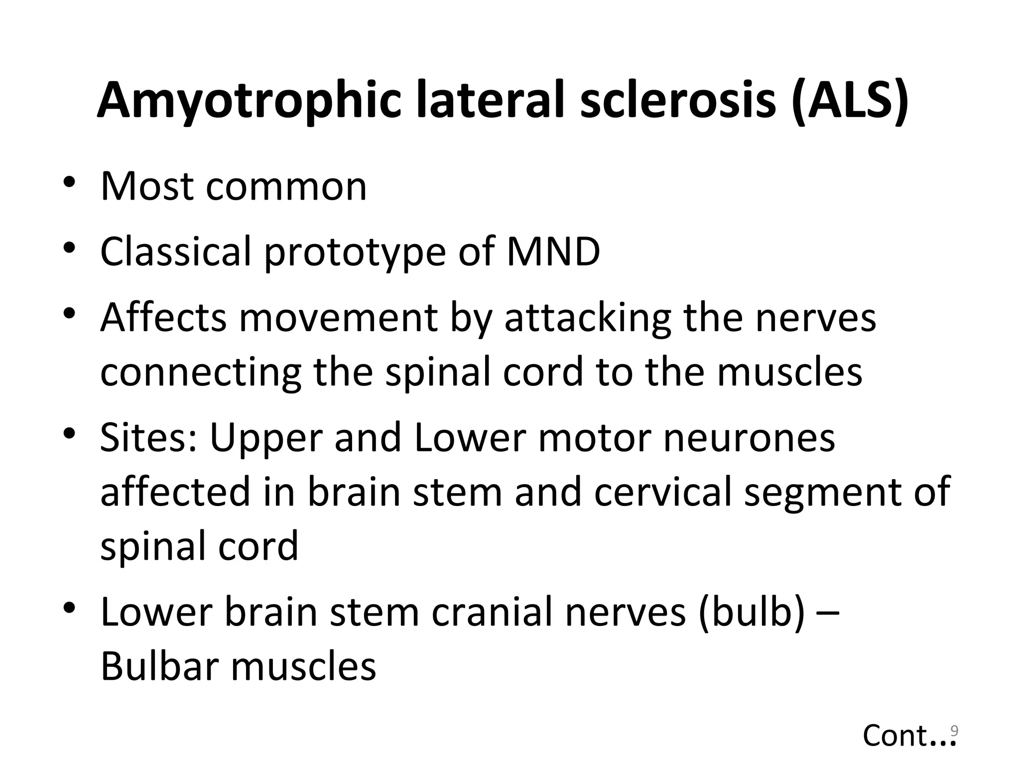 MOTOR NEURON DISEASE / SPINAL MUSCULAR DYSTROPHY | PPT