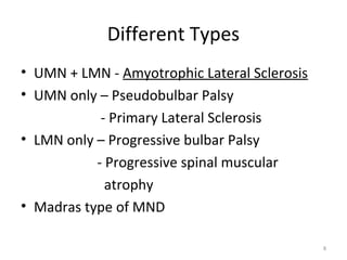 MOTOR NEURON DISEASE / SPINAL MUSCULAR DYSTROPHY | PPT