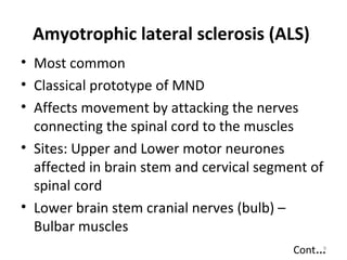 MOTOR NEURON DISEASE / SPINAL MUSCULAR DYSTROPHY | PPT