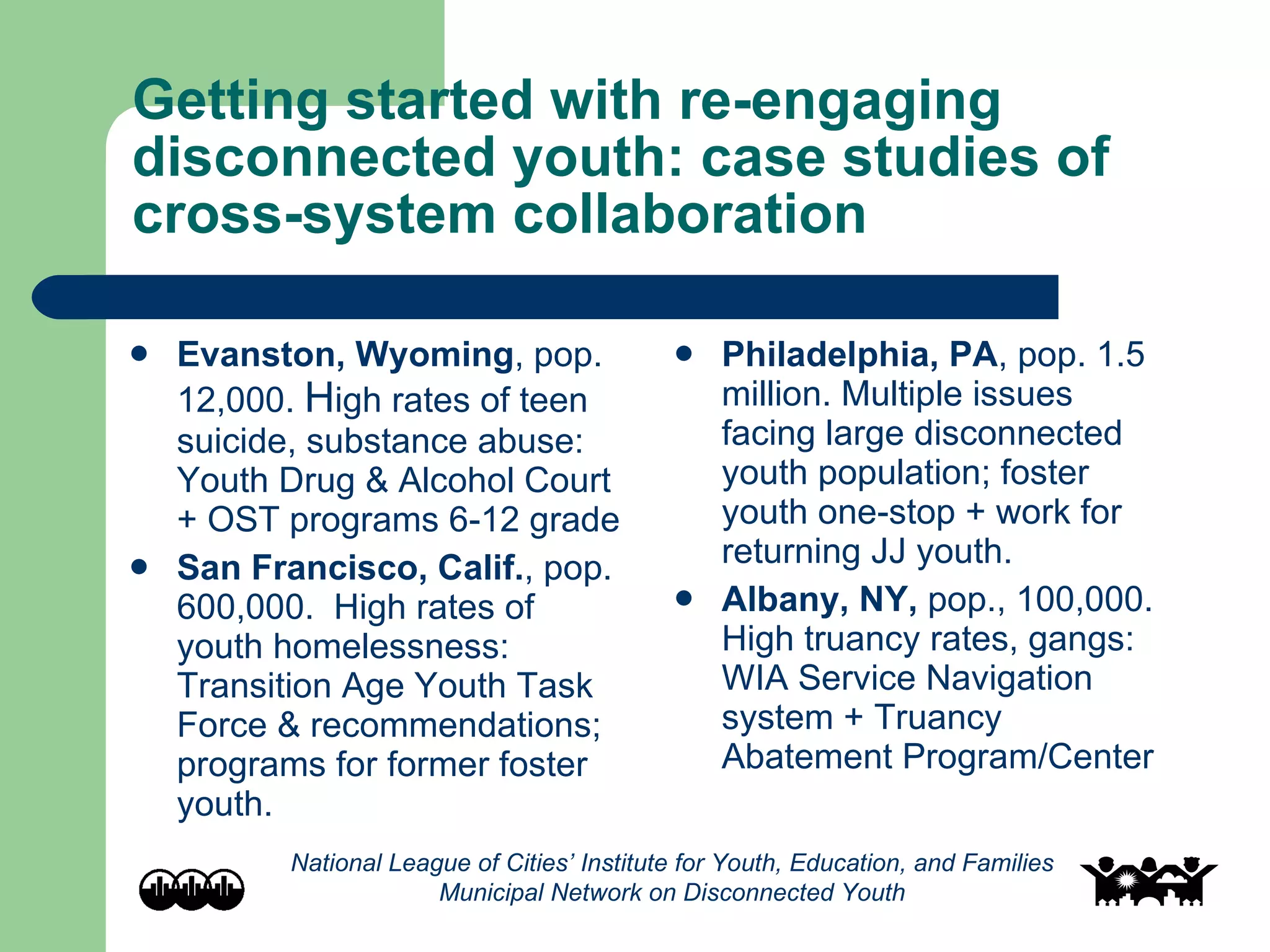 Reengaging Disconnected Youth through Youth Development | PPT