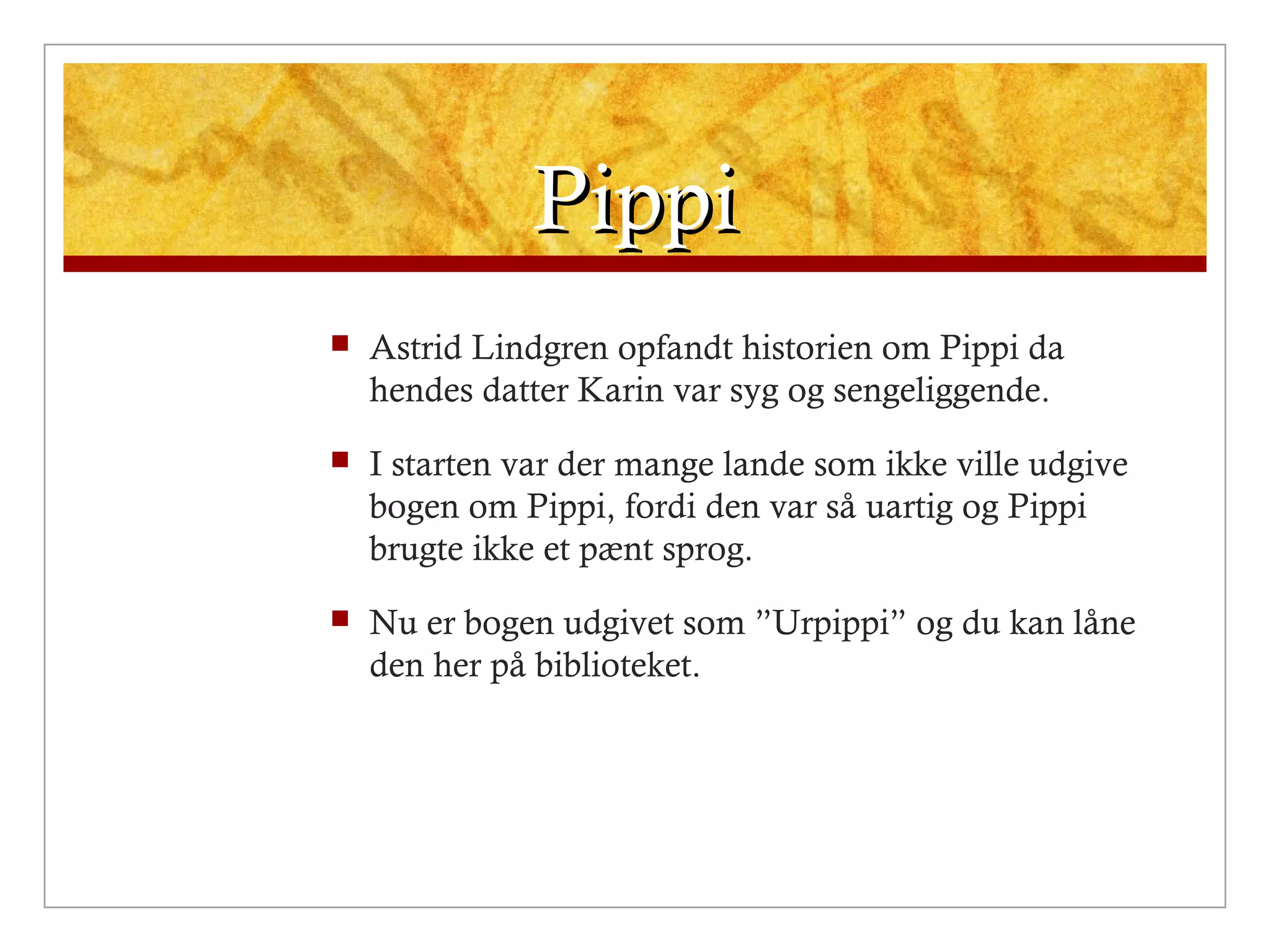 Månedens forfatter astrid lindgren | PPT