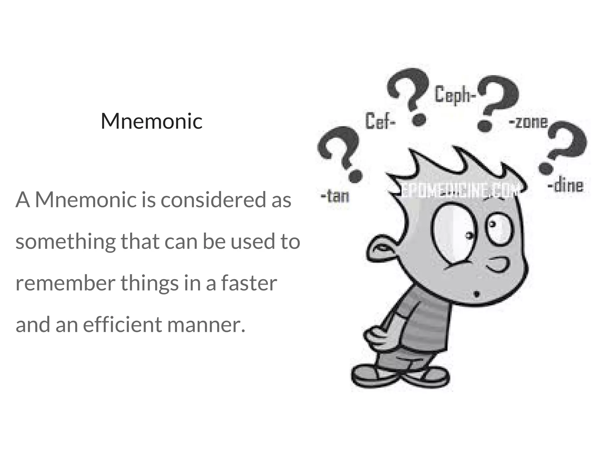 Mnemonic | PPT