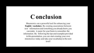 Mnemonic- strategy to learn vocabulary.pptx | Science