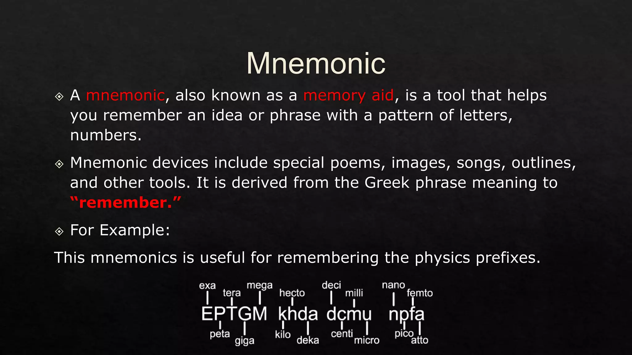 Mnemonic address | PPT