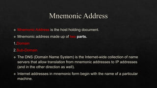 Mnemonic address | PPTX