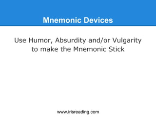 Mnemonic Devices Psychology