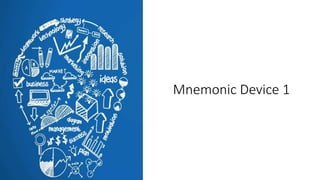 Mnemonic devices | PPT