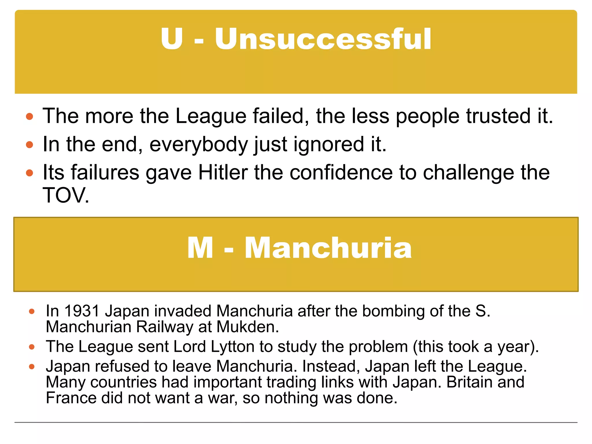 Mnemonic learning - League of Nations failure | PPTX