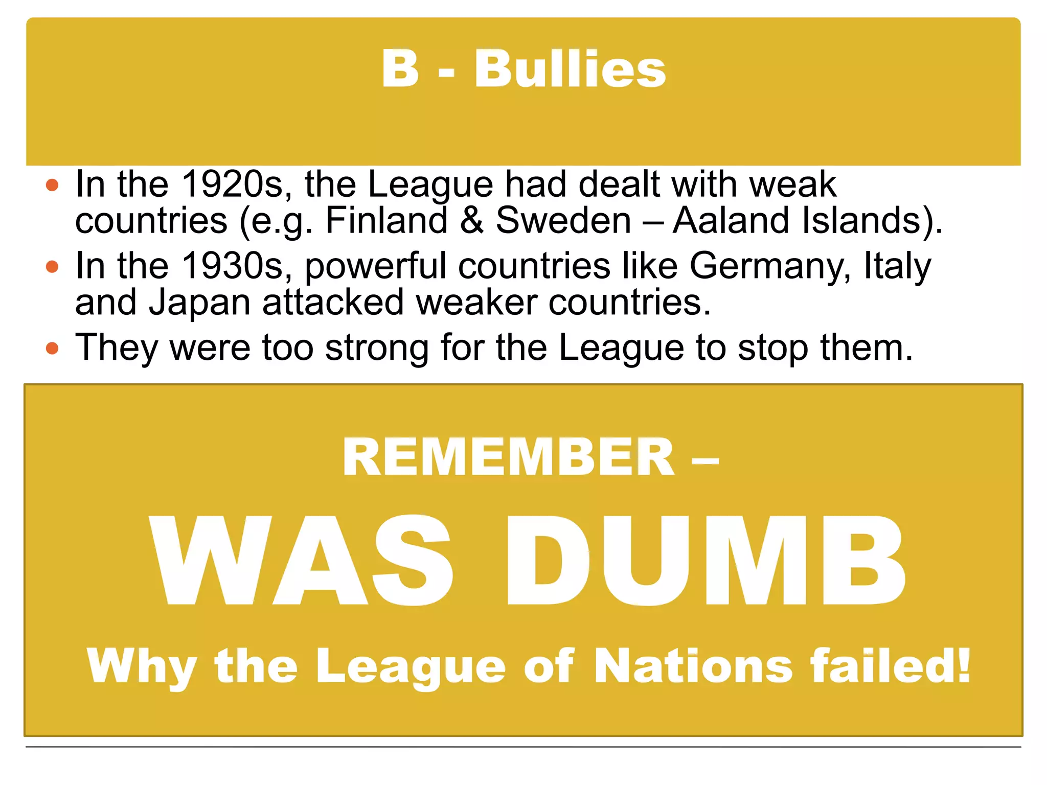 Mnemonic learning - League of Nations failure | PPTX