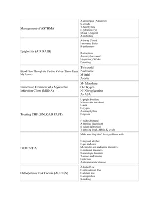 Mnemonics | DOCX