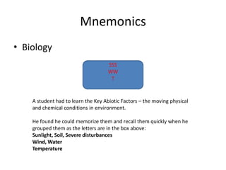 Mnemonics | PPT