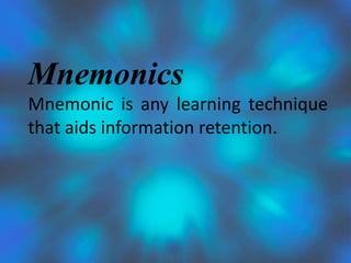 Mnemonics | PPTX