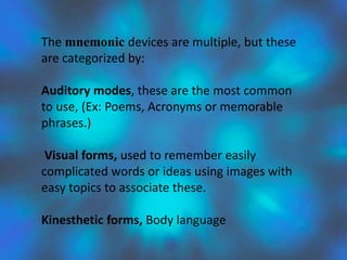 Mnemonics | PPT