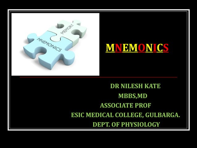 Mnemonics | PPT