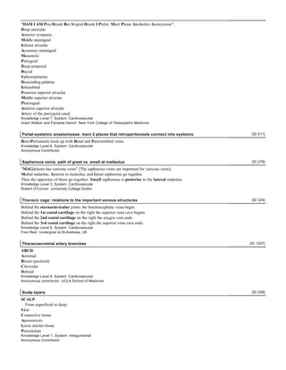 Mnemonics for medicine students | PDF