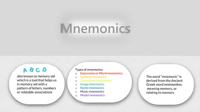 Mnemonics | PPTX