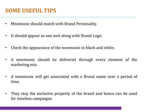 Brand Mnemonics | PPTX | Marketing and Advertising | Business