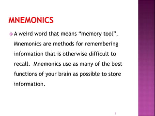 Mnemonics by maghan das | PPT