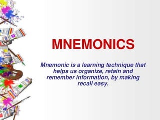 Mnemonics by sourabh kosey | PPTX