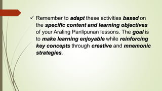 MNEMONICS STRATEGY in ARALING PANLIPUNAN.pptx
